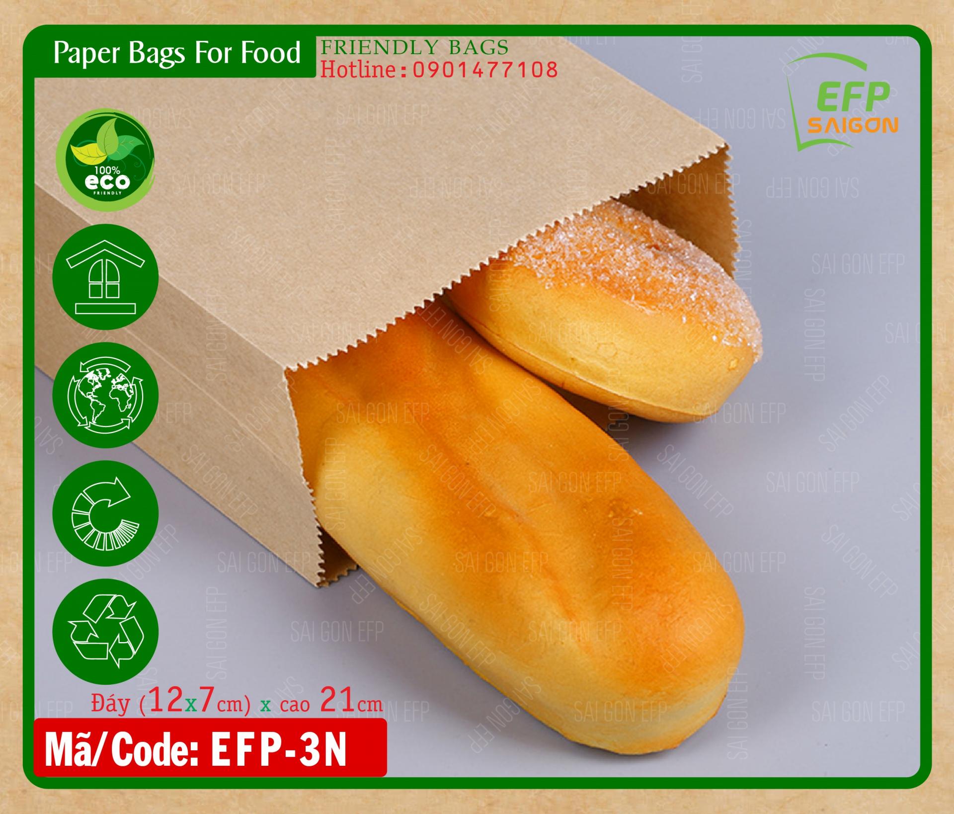 Kraft paper bags for fried food